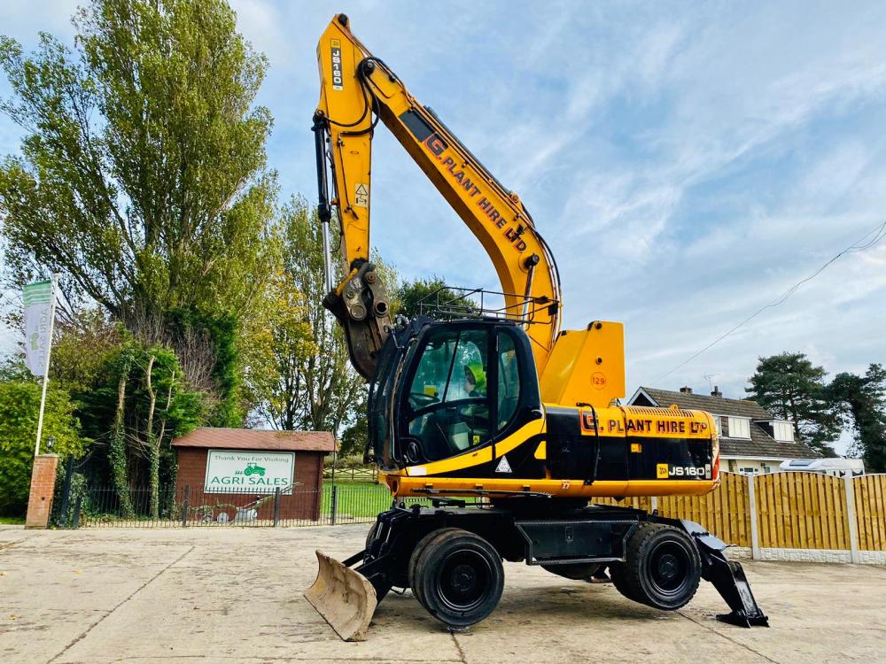 JCB 160W HIGH RISE CABIN WHEELED EXCAVATOR *YEAR 2009* C/W GRAPPLE GRAB