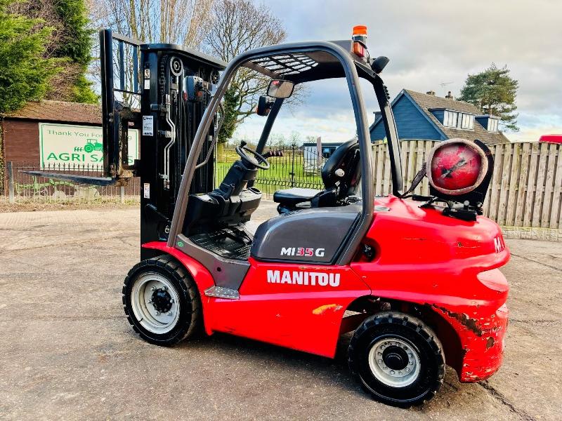 MANITOU MI35G CONTAINER SPEC FORKLIFT *YEAR 2016, 2070 HOURS* C/W SIDE ...
