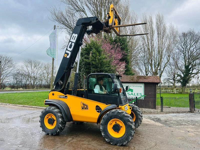 JCB 524-50 4WD TELEHANDLER C/W JOYSTICK CONTROL & PALLET TINES *VIDEO*