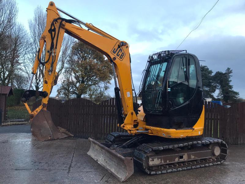 JCB 8080 HIGH RISED CAB EXCAVATOR C/W RUBBER BLOCK PAD TRACKS
