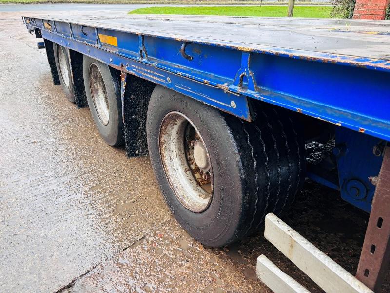 SDC 45 FOOT TRI-AXLE CONSTRUCTION SPEC FLAT BED TRAILER *IN TEST* VIDEO