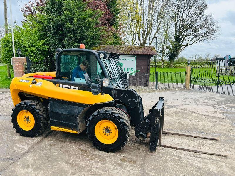 JCB 515-40 4WD TELEHANDLER *ROAD REGISTERED* C/W PALLET TINES *VIDEO*