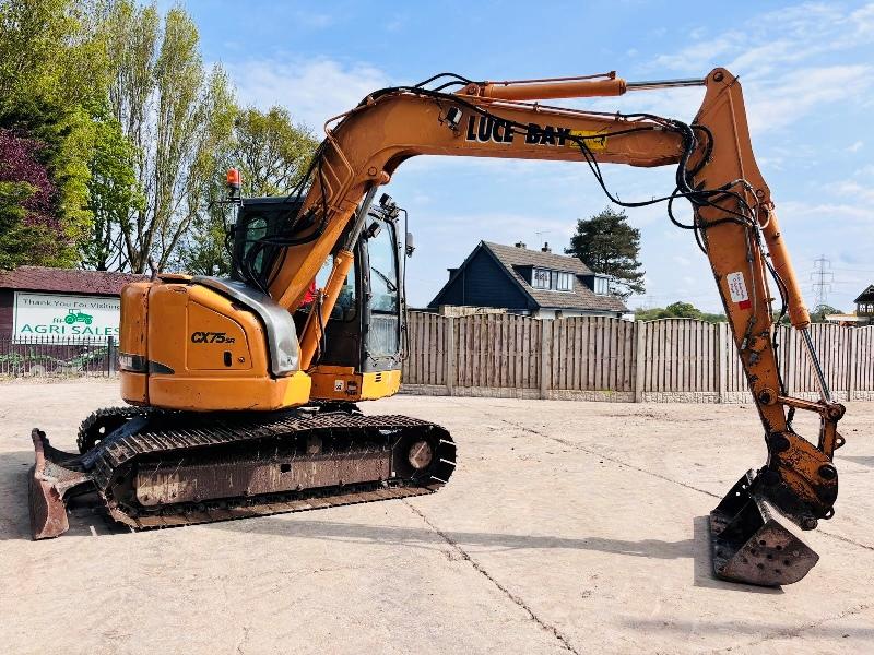 CASE CX75SR EXCAVATOR *ZERO SWING* C/W QUICK HITCH & BUCKET