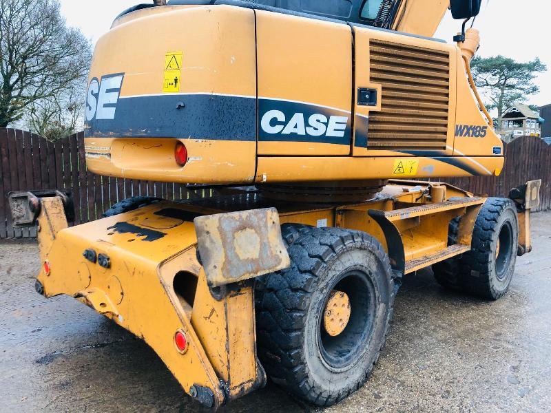CASE WX185 HIGH RISED WHEELED SCRAP HANDLER C/W 5 TINE GRAB YEAR 2005