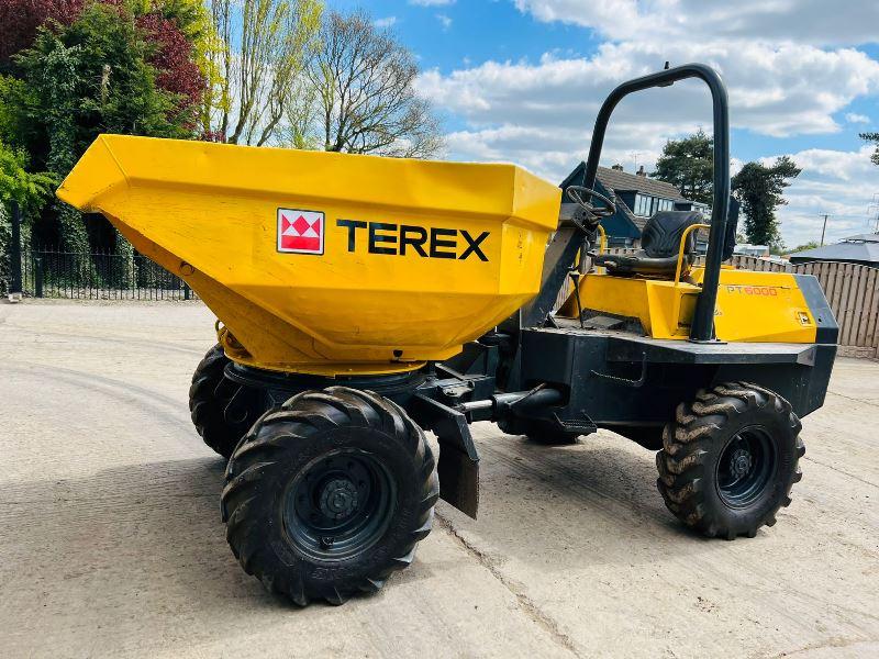 TEREX PT6000 4WD SWIVEL TIP DUMPER C/W ROLE BAR *VIDEO*