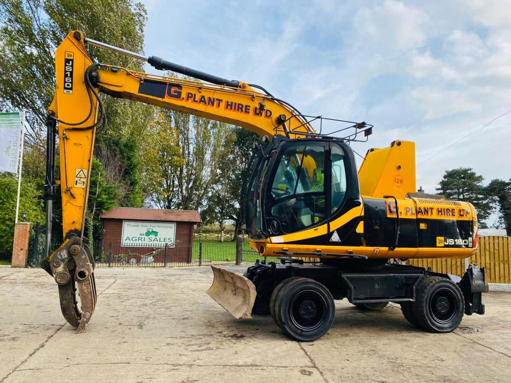 JCB 160W HIGH RISE CABIN WHEELED EXCAVATOR *YEAR 2009* C/W GRAPPLE GRAB