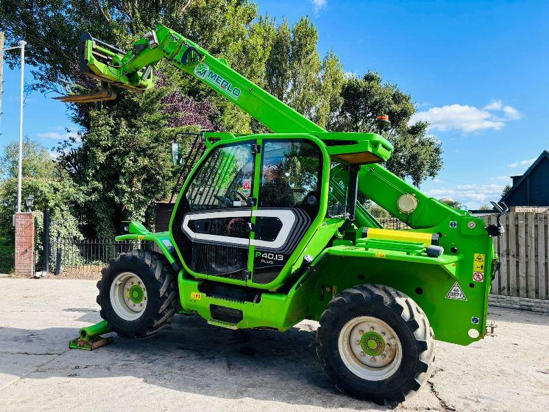 MERLO P40.13PLUS 4WD TELEHANDLER * YEAR 2021* C/W PALLET TINES *VIDEO*