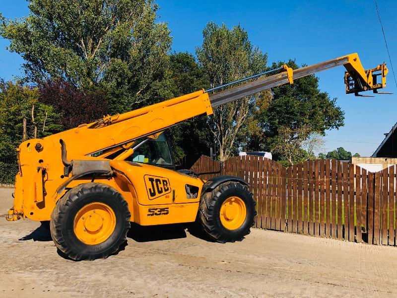 JCB 535-95 TELEHANDLER * AG-SPEC * C/W PICK UP HITCH & JOYSTICK CONTROL