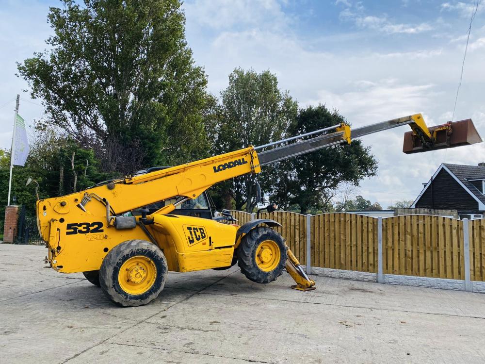 JCB 532-120 TELEHANDLER * 12 METER REACH * C/W 2 X SUPPORT LEGS & BUCKET