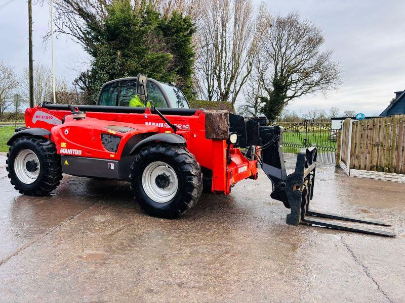 MANITOU MT-X1840 4WD TELEHANDLER *18 METER REACH* C/W PALLET TINES *VIDEO*