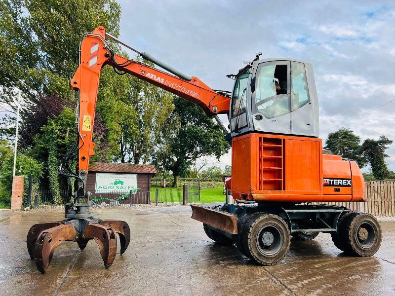 TEREX TW130 HIGH RISED CABIN SCRAP HANDLER *YEAR 2008* C/W 5 TINE GRAB