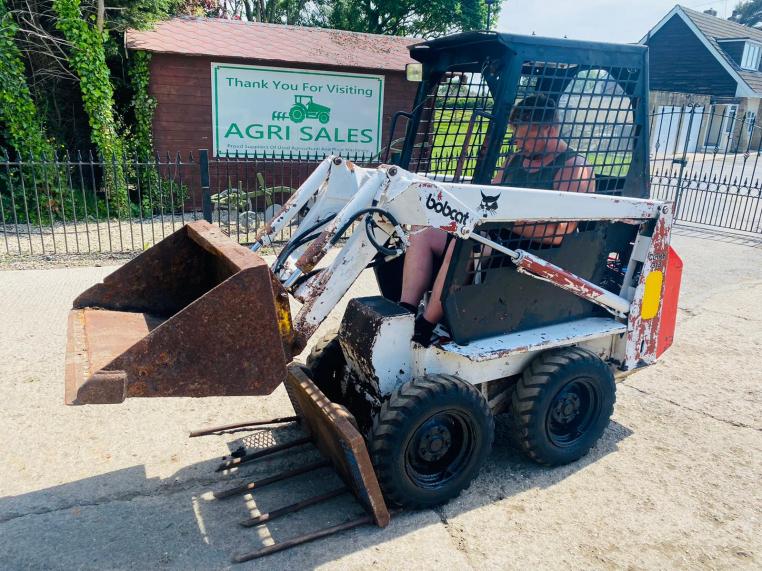 BOBCAT 313 SKIDSTEER C/W BUCKET & MUCK FORK