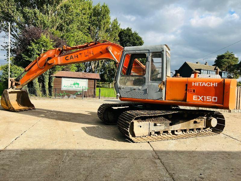 HITACHI EX150 TRACKED EXCAVATOR C/W BUCKET * VIDEO