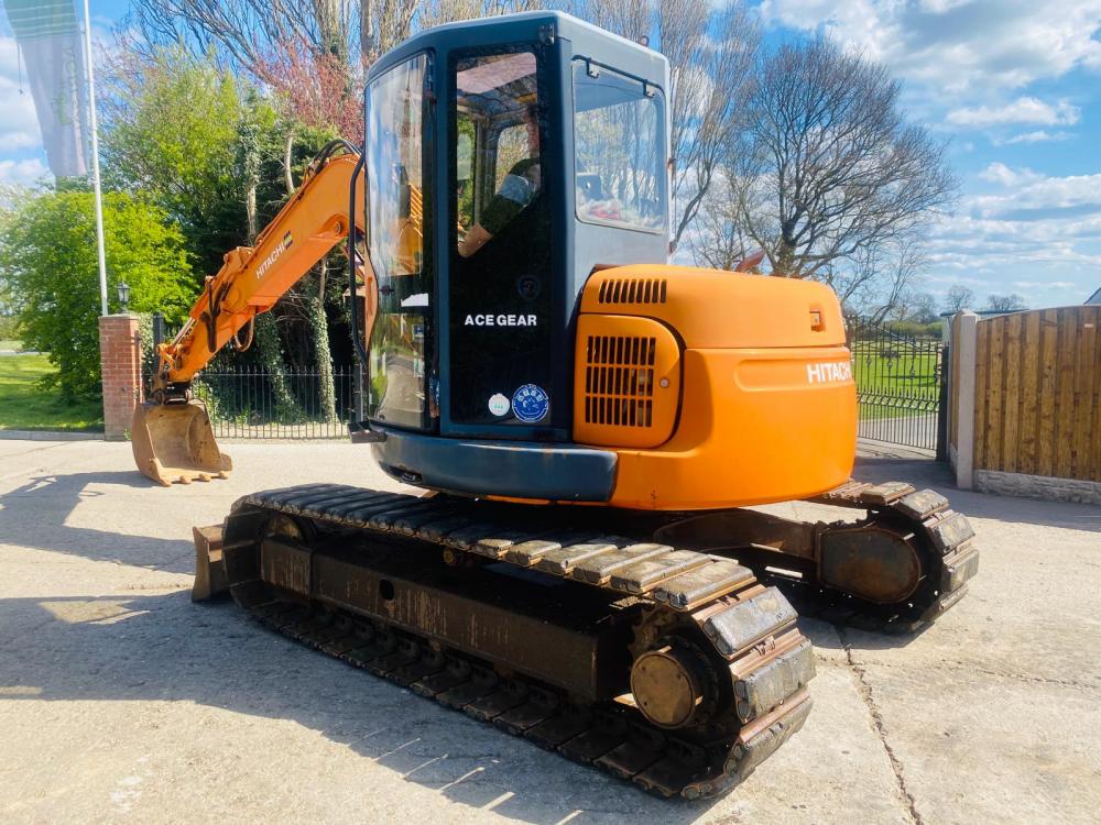 HITACHI EX80U TRACKED EXCAVATOR * ONLY 3624 HOURS C/W BLOCK PAD TRACKS