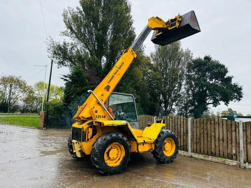 JCB 525-58 4WD TELEHANDLER *AG-SPEC* C/W BUCKET, PALLET TINES & TINE ...