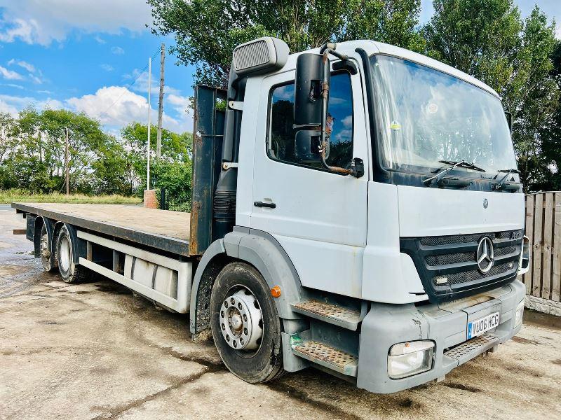 MERCEDES AXOR 6X2 FLAT BED LORRY C/W REAR LIFT