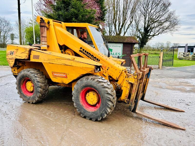 SAMBRON 24T 4WD TELEHANDLER C/W PALLET TINES *VIDEO*