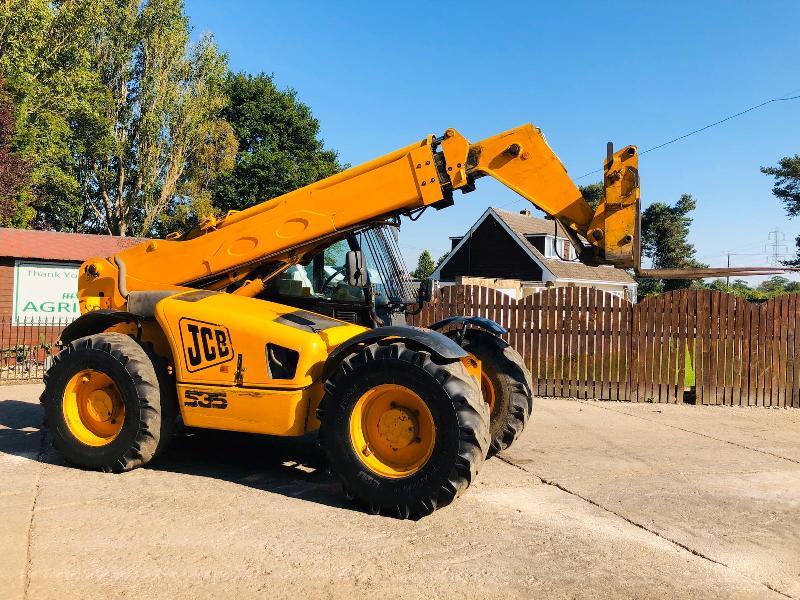 JCB 535-95 TELEHANDLER * AG-SPEC * C/W PICK UP HITCH & JOYSTICK CONTROL
