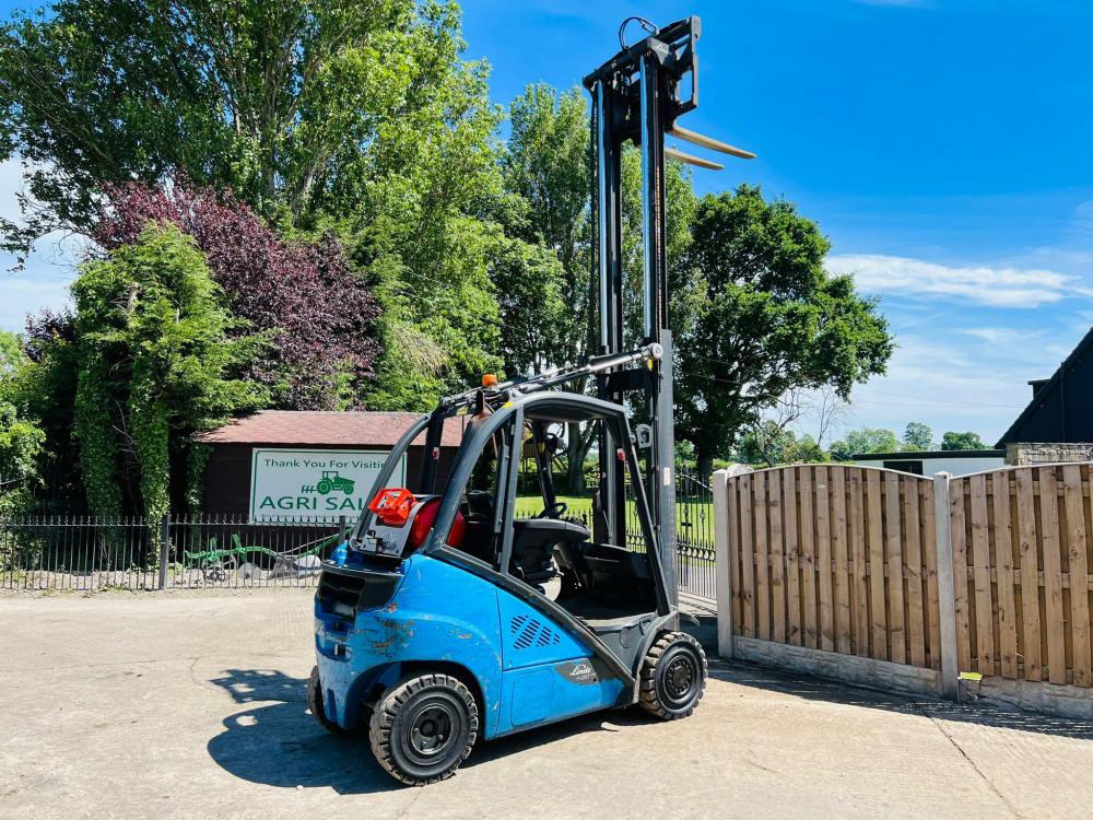 LINDE H20T-02 EVO GAS FORKLIFT * YEAR 2016 * C/W SIDE SHIFT & TINE ...