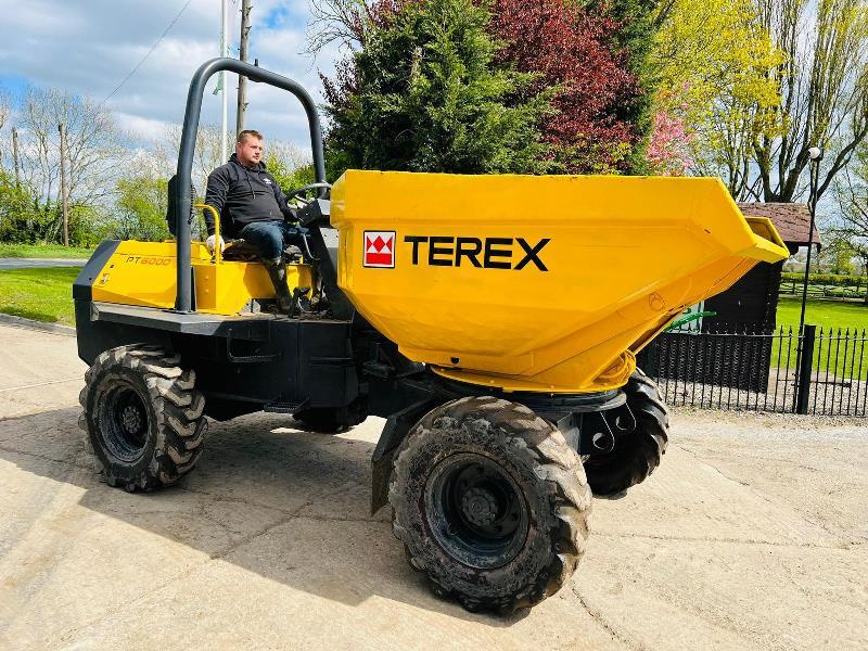 TEREX PT6000 4WD SWIVEL TIP DUMPER C/W ROLE BAR *VIDEO*