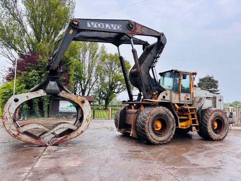 VOLVO L180D 4WD LOADING SHOVEL C/W ROTATING LOG GRAB *VIDEO*