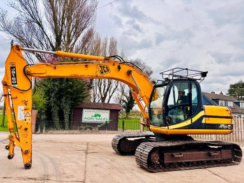 JCB JS160 TRACKED EXCAVATOR * YEAR 2006, PIPPED FOR SELECTOR GRAB* VIDEO