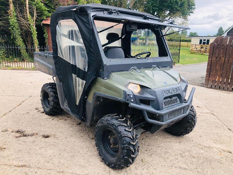 POLARIS RANGER 4WD DIESEL UTILITY VEHICLE (YEAR 2012 ROAD REGISTERED 62 ...
