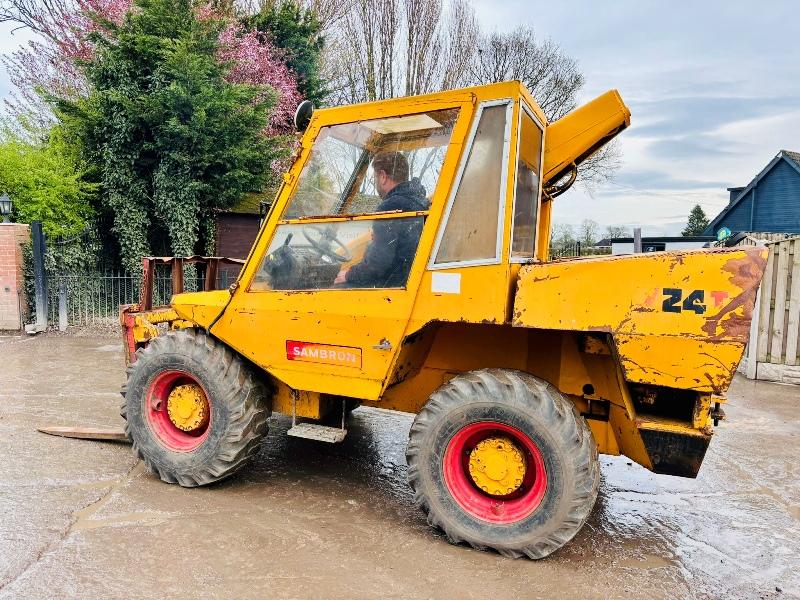 SAMBRON 24T 4WD TELEHANDLER C/W PALLET TINES *VIDEO*