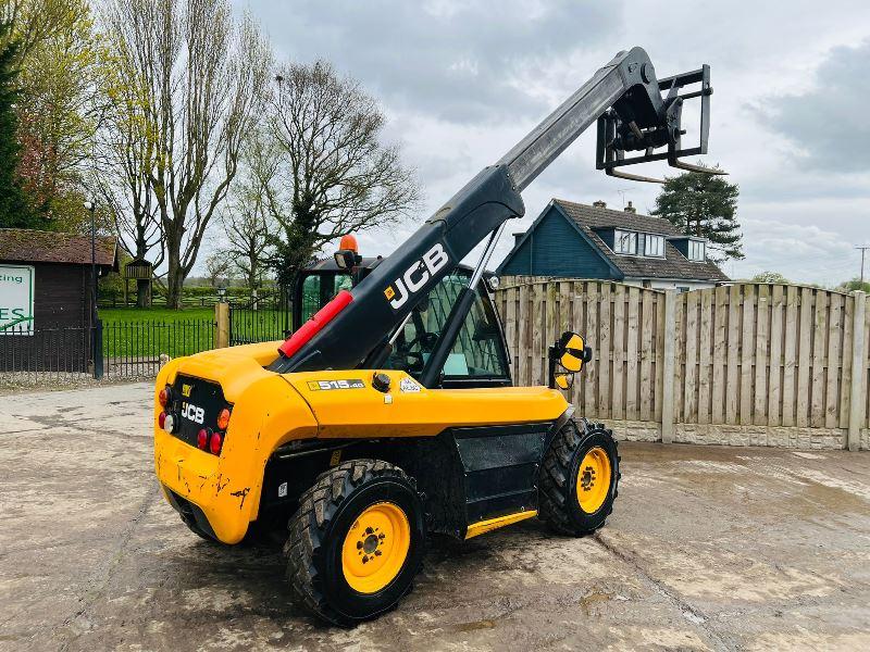 JCB 515-40 4WD TELEHANDLER *ROAD REGISTERED* C/W PALLET TINES *VIDEO*