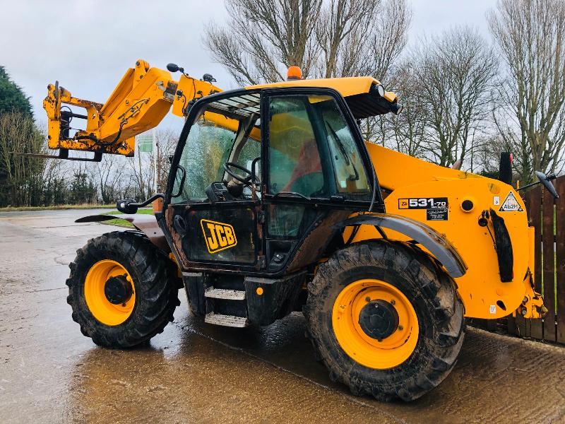 JCB 531-70 TELEHANDLER C/W PICK UP HITCH * YEAR 2012