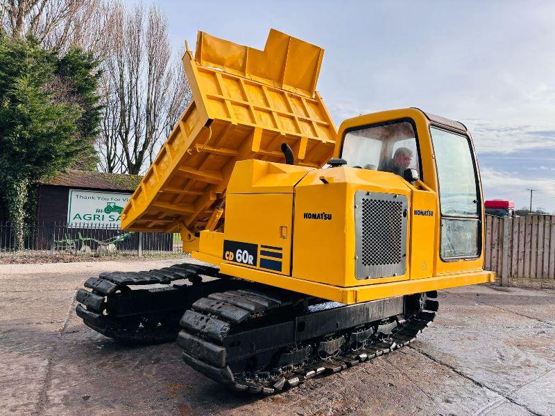 KOMATSU CD60R TRACKED DUMPER *360 DEGREE SLEW* C/W BLOCK PAD TRACKS *VIDEO*