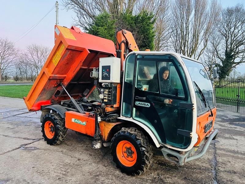 AUSA 4WD TIPPER UTILITY VEHICLE C/W PALFINGER PK2800 REMOTE CONTROL ...