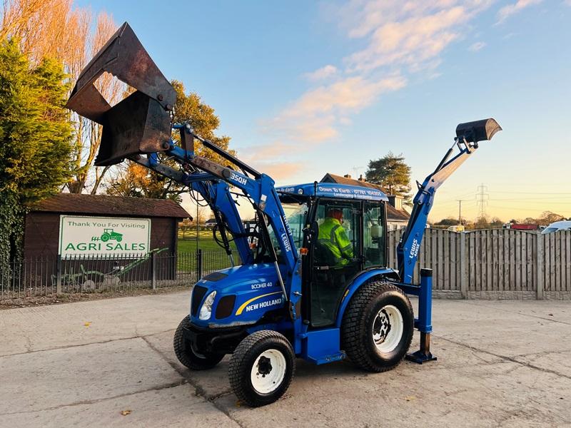 NEW HOLLAND 40 4WD TRACTOR *YEAR 2014, ONLY 737 HRS* C/W LOADER & BACK ...