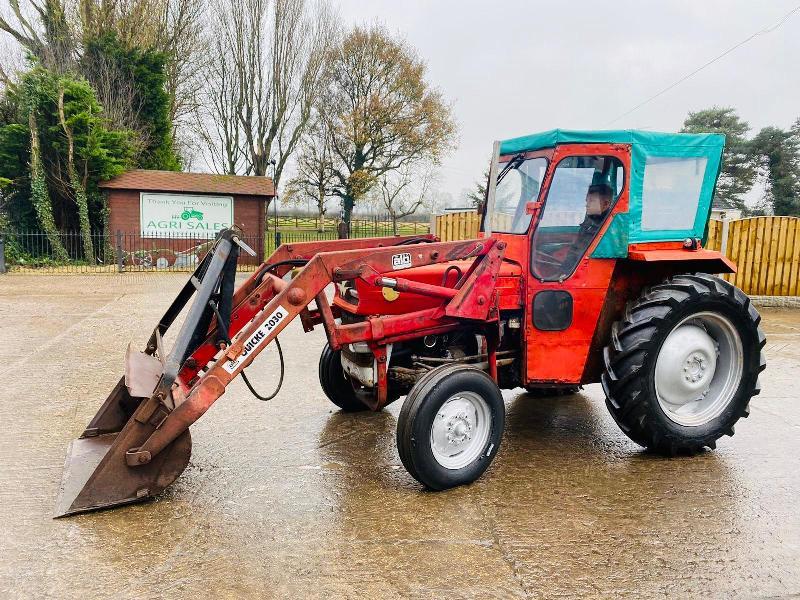 MASSEY FERGUSON 135 TRACTOR C/W LAMBOURN CAB , QUICKE 2030 FRONT LOADER ...