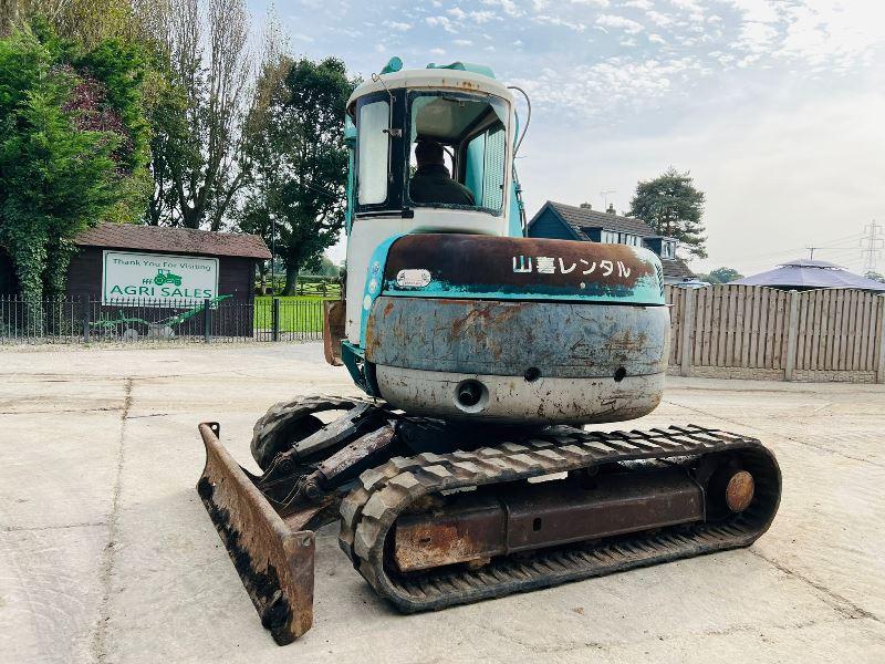 KOBELCO SK75UR TRACKED EXCAVATOR C/W FRONT BLADE AND RUBBER TRACKS *VIDEO*