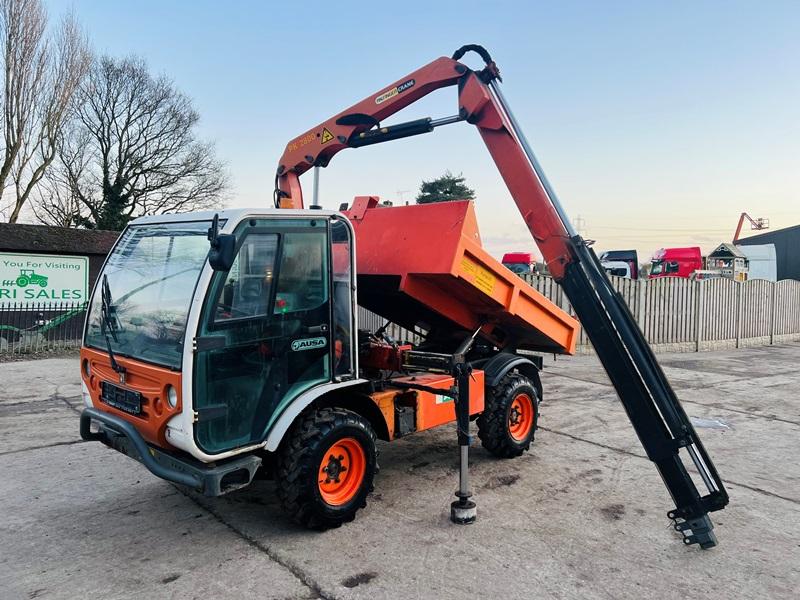 AUSA 4WD TIPPER UTILITY VEHICLE C/W PALFINGER PK2800 REMOTE CONTROL ...