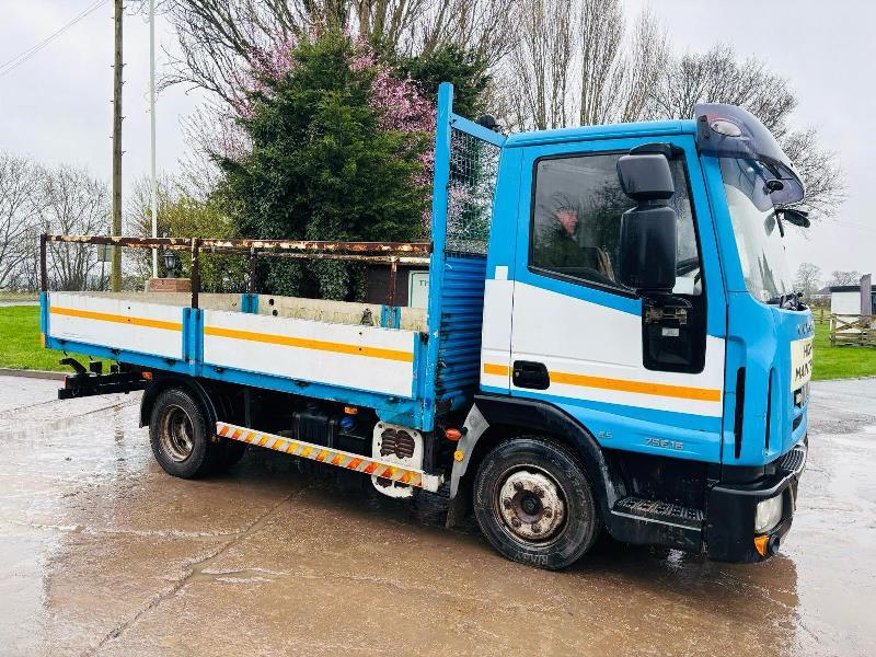 IVECO ML75E16 4X2 DROP SIDE LORRY C/W REVERSE CAMERA *VIDEO*