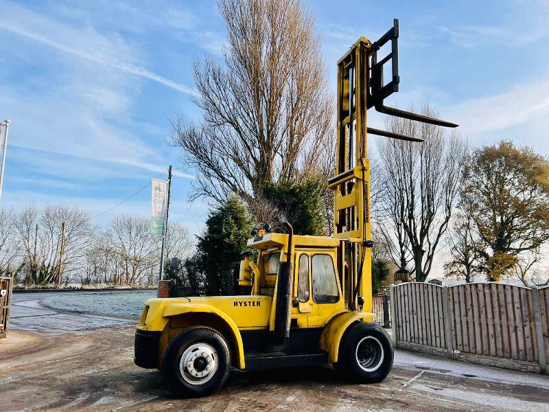 HYSTER H250E DIESEL FORKLIFT C/W HYDRAULIC TINE POSITIONER