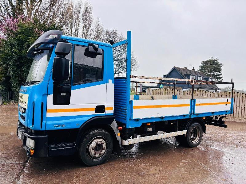 IVECO ML75E16 4X2 DROP SIDE LORRY C/W REVERSE CAMERA *VIDEO*