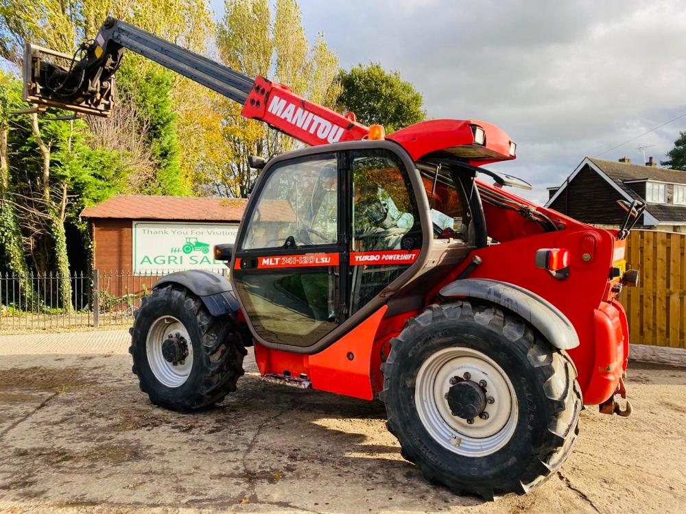 MANITOU MLT741-120LSU TURBO TELEHANDLER 7 METER * AG SPEC * C/W PICK UP ...