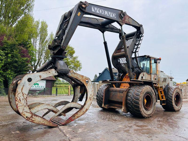 VOLVO L180D 4WD LOADING SHOVEL C/W ROTATING LOG GRAB *VIDEO*