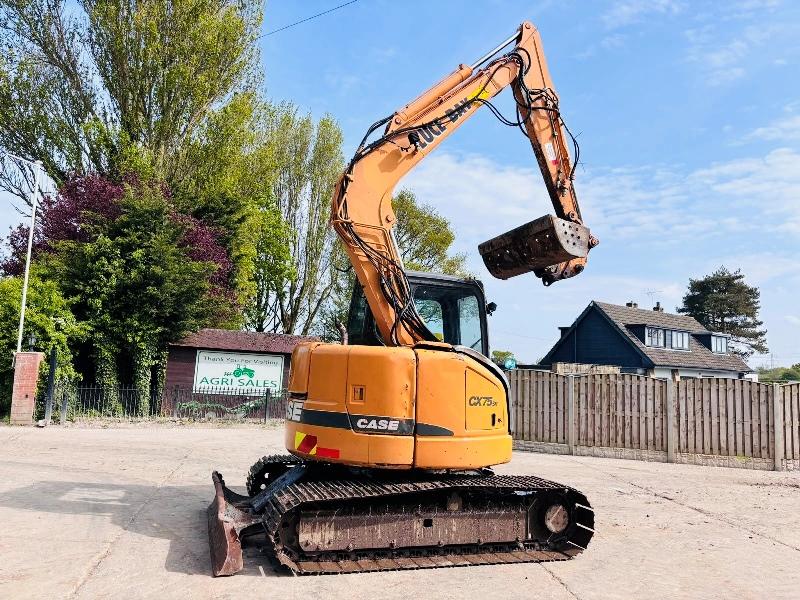 CASE CX75SR EXCAVATOR *ZERO SWING* C/W QUICK HITCH & BUCKET