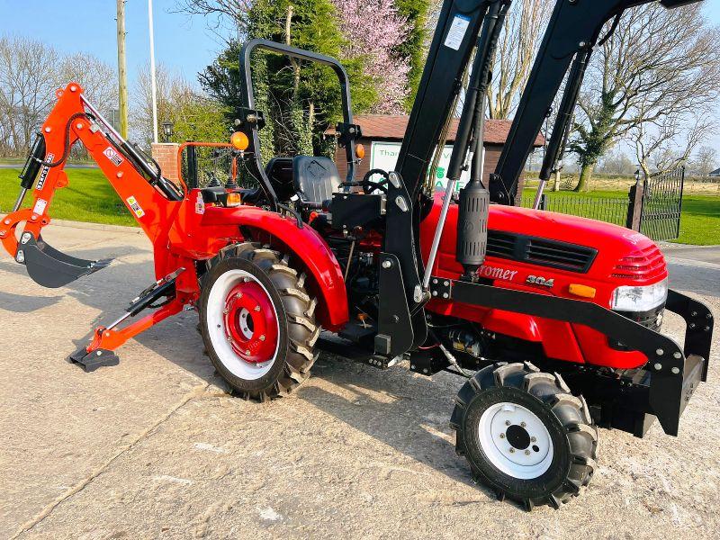 BRAND NEW SIROMER 304 4WD TRACTOR WITH LOADER & BACK ACTOR YEAR 2023