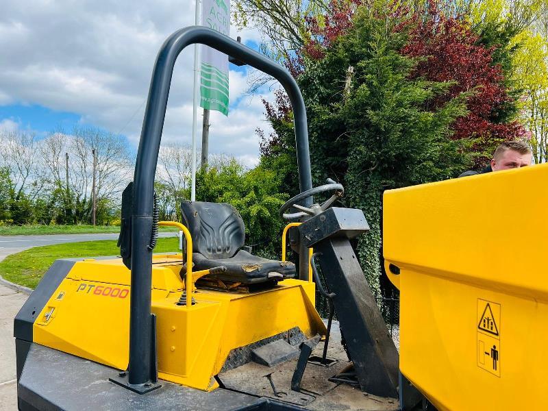 TEREX PT6000 4WD SWIVEL TIP DUMPER C/W ROLE BAR *VIDEO*