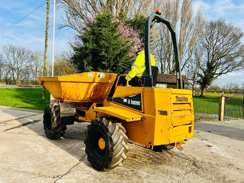 THWAITES 6 TON 4WD SWIVEL TIP DUMPER *YEAR 2007* C/W PERKINS ENGINE *VIDEO*