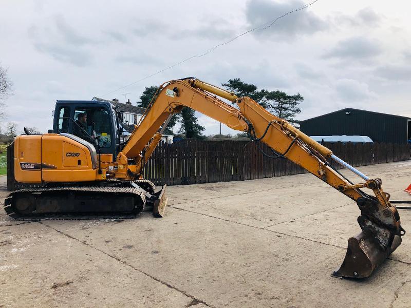 CASE CX80 TRACKED EXCAVATOR * YEAR 2007 * PLEASE SEE VIDEO