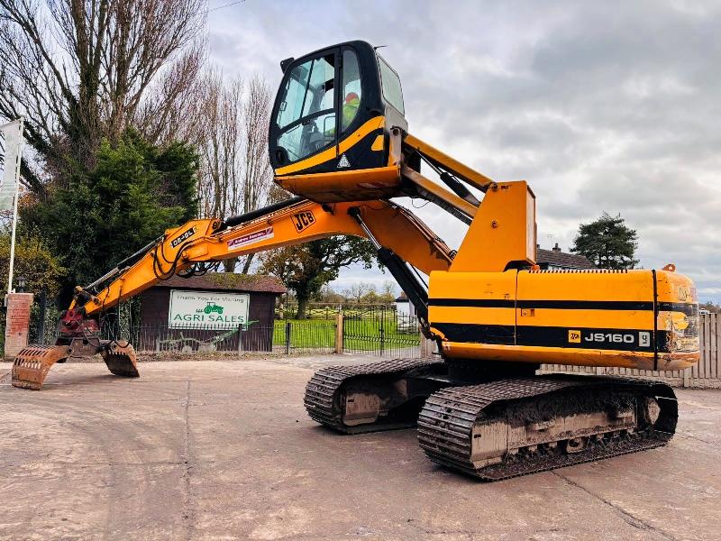 JCB JS160LC HIGH RISE CABIN SCRAP HANDLER C/W ROTATING SELECTOR GRAB ...