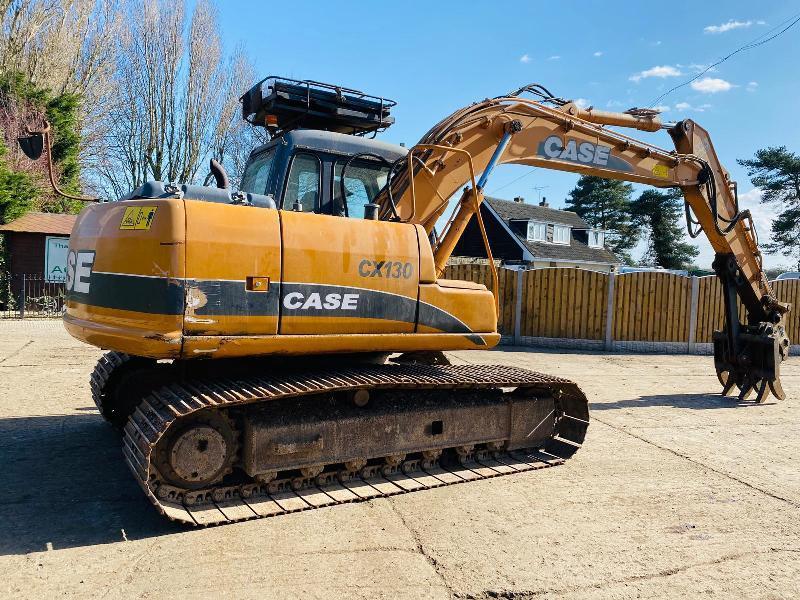 CASE CX130 TRACKED EXCAVATOR C/W GRAPPLE GRAB