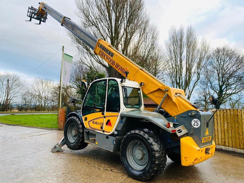 LIEBHERR 441.13 4WD TELEHANDLER *YEAR 2012* C/W 13 METER REACH & PALLET ...
