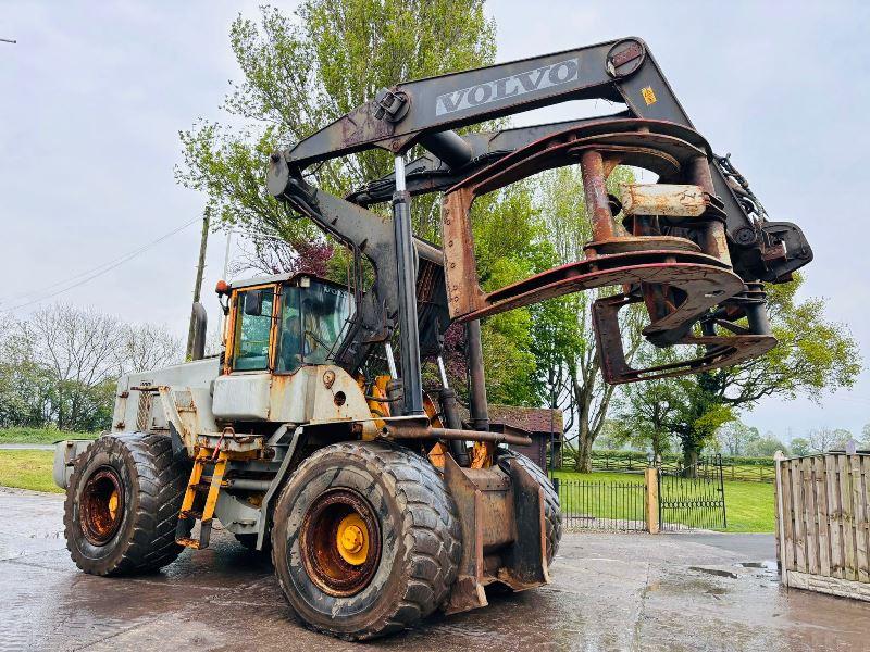 VOLVO L180D 4WD LOADING SHOVEL C/W ROTATING LOG GRAB *VIDEO*